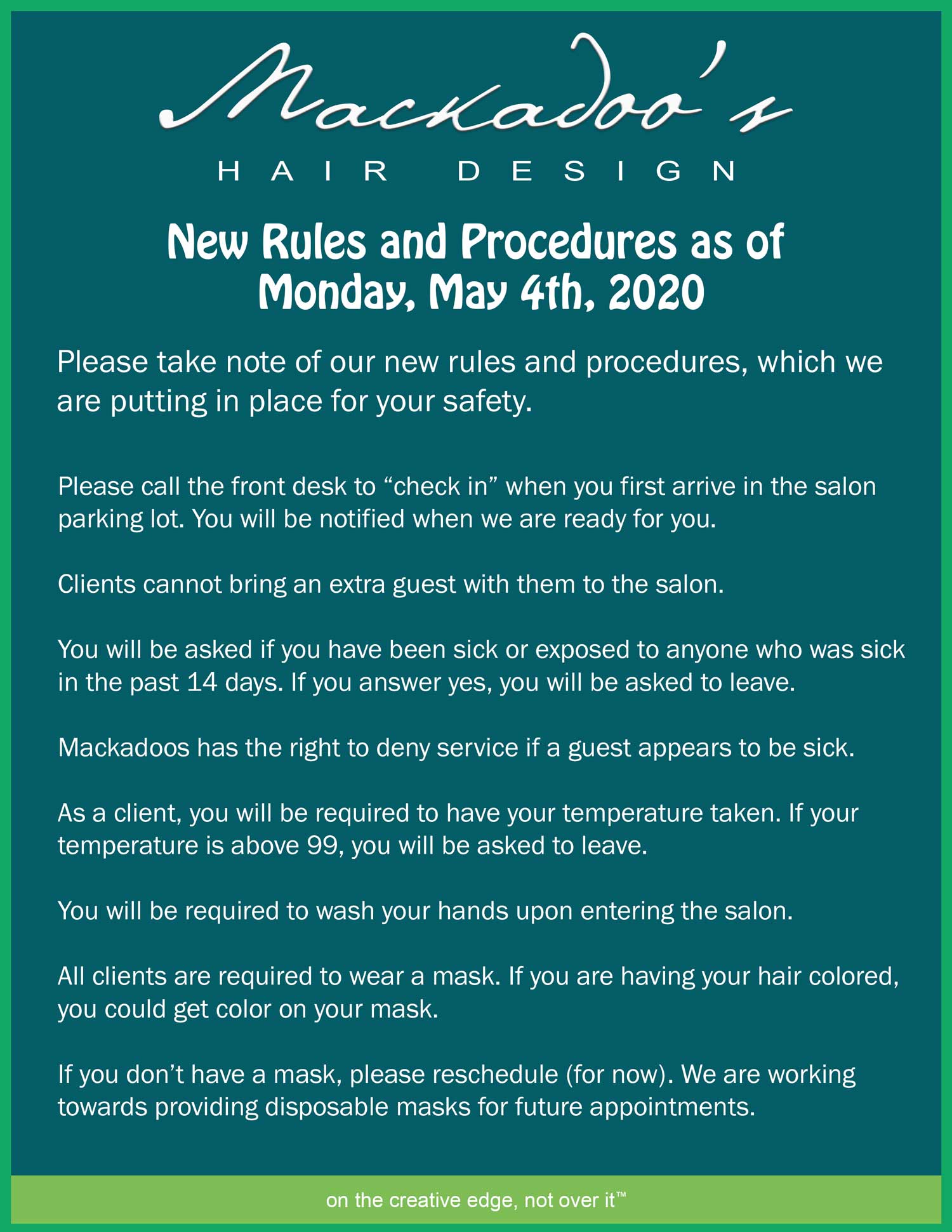 Hair Salon Rules At Margaret Austin Blog Hair Salon Rules At Margaret Austin Blog